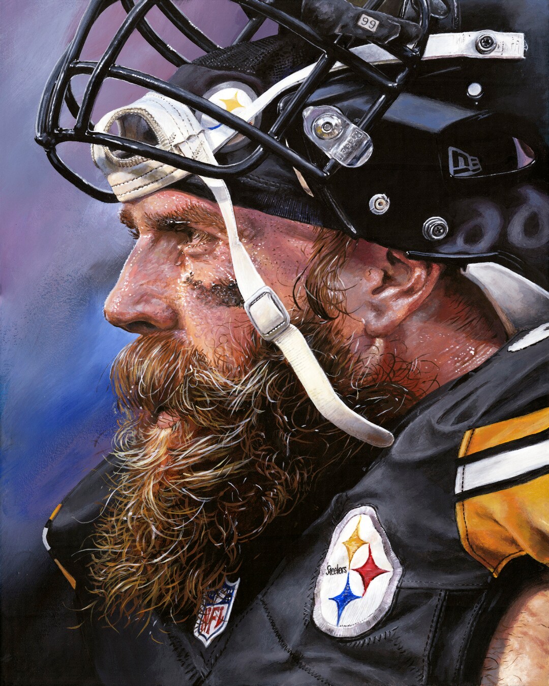 Brett Keisel Pittsburgh Steelers Art Print - Etsy