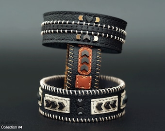 Mdm Leather Collection 2 Leather Bracelets for Men - Etsy