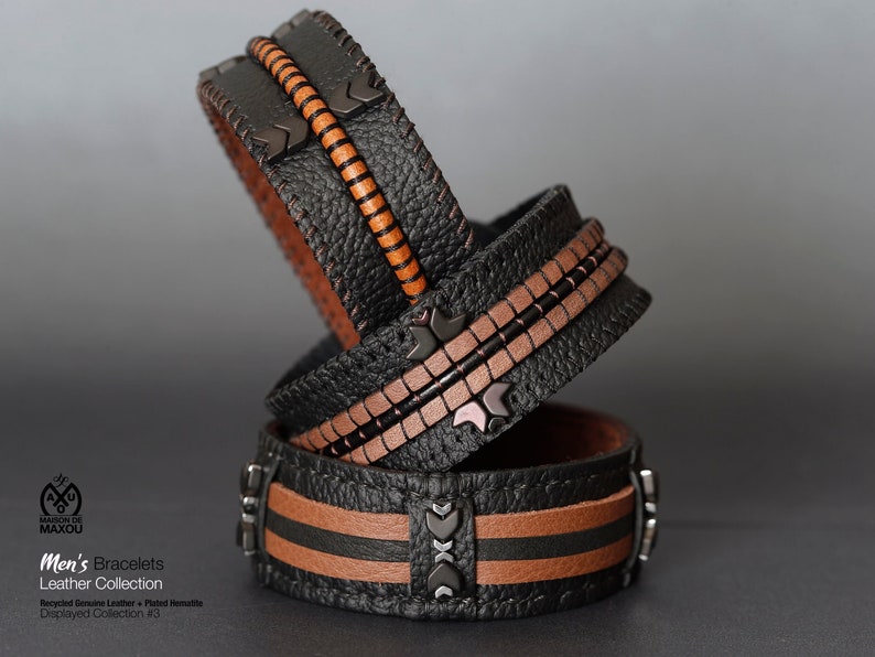 Mdm Leather Collection #3 – Leather Bracelets for Men - Etsy