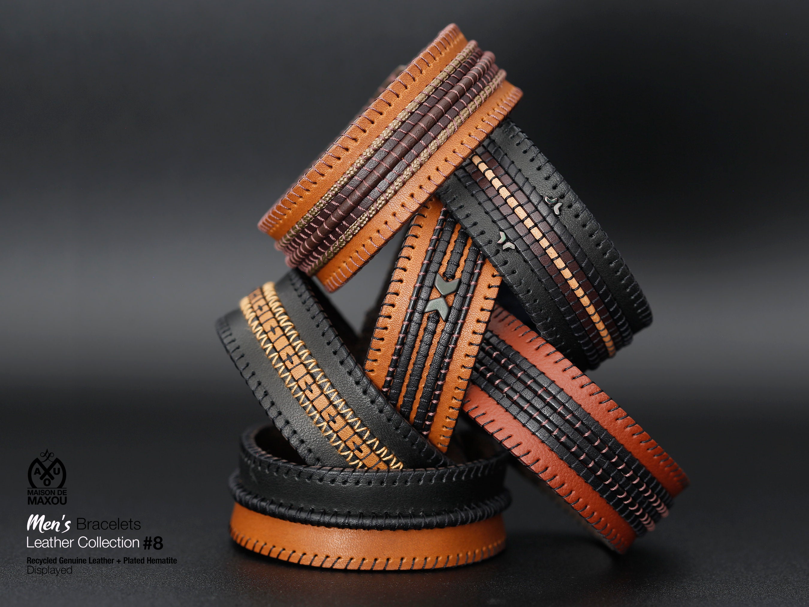 Mdm Premium Leather Collection 8 Leather Bracelets for Men - Etsy