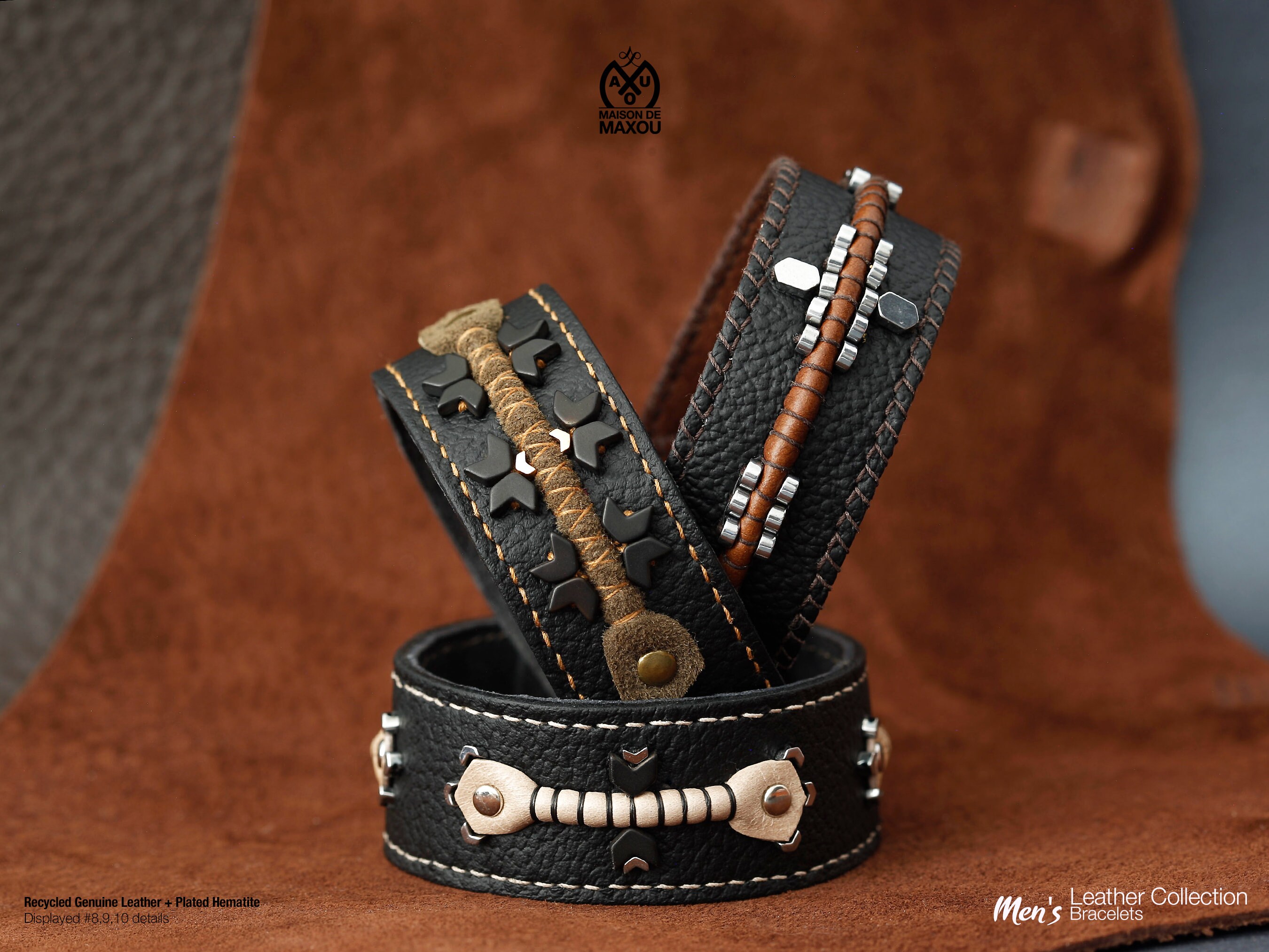 Mdm Leather Collection #2 – Leather Bracelets for Men - Etsy