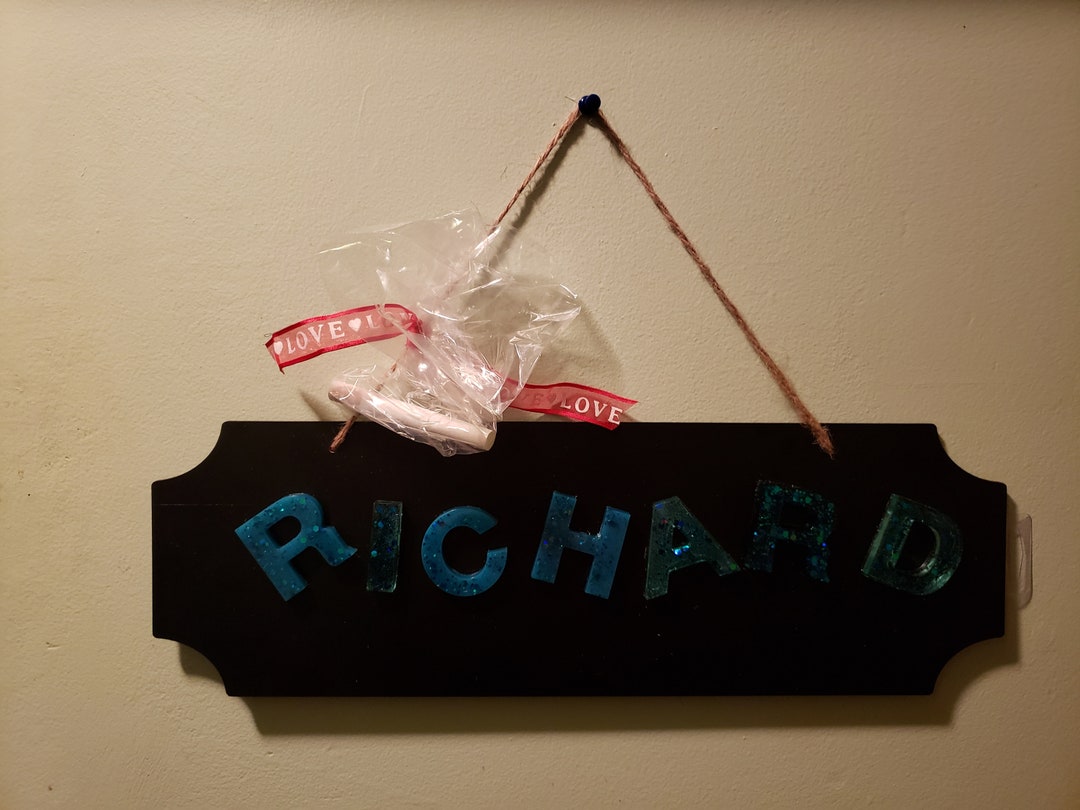 Resin Name Sign - Etsy