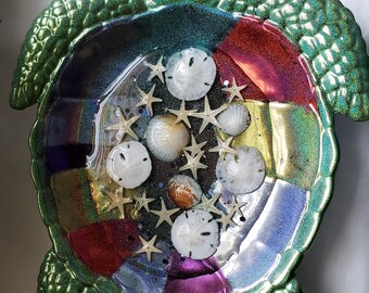Handmade Resin Ocean Theme Sea Turtle Dish - Etsy