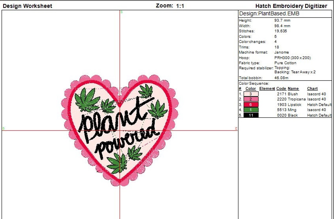 Marijuana Embroidery Design / Plant Powered Love / Cannabis - Etsy