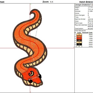 Snake Magic Embroidery File / Instant Download / Snake and Moon ...