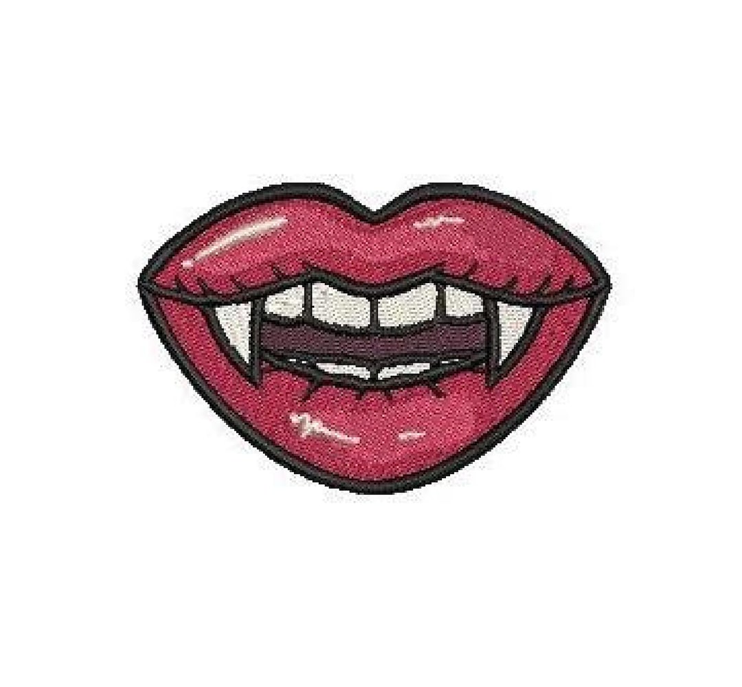 Vampire Lips Embroidery File / Instant Download Digital Product ...