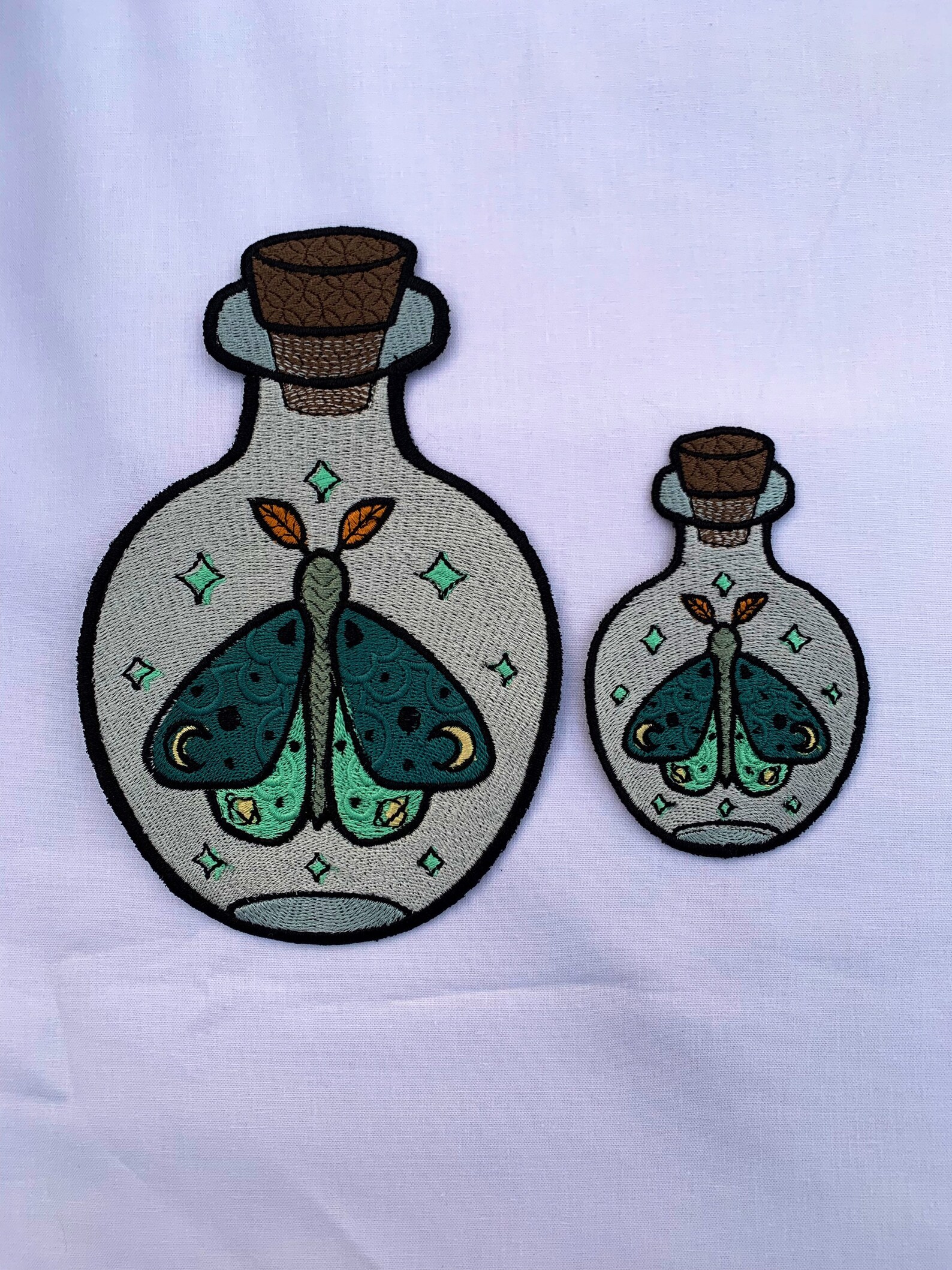 Apothecary Moth Bottle Embroidery File / Instant Download File / Lunar ...