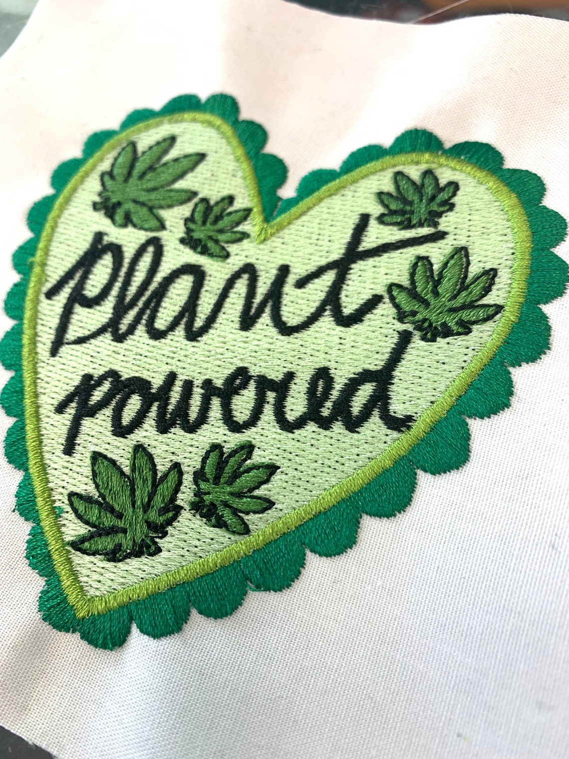 Marijuana Embroidery Design / Plant Powered Love / Cannabis - Etsy