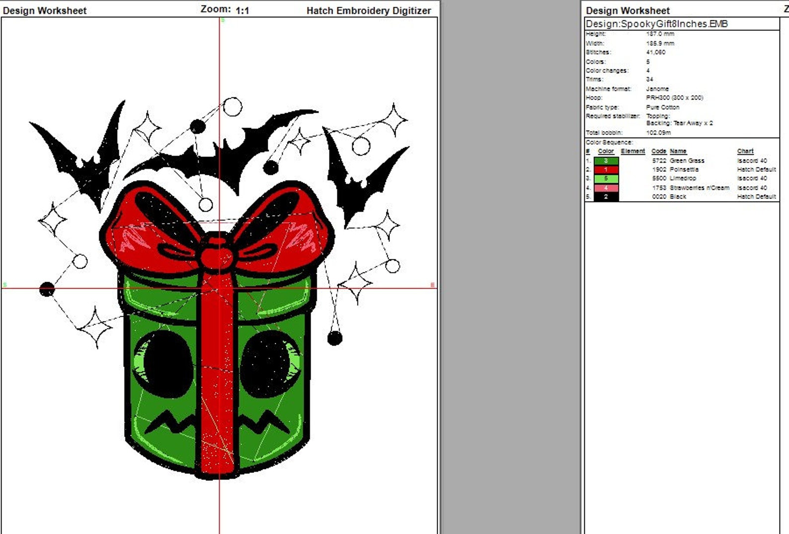 Spooky Present Embroidery File Scary Gift Embroidery Design - Etsy