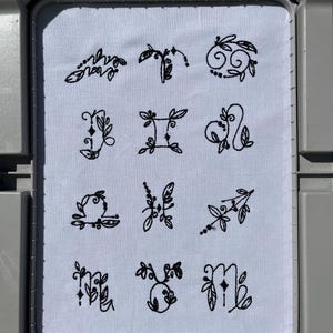 Capricorn Zodiac Embroidery, Birthday Horoscope, Capricorn Redwork ...