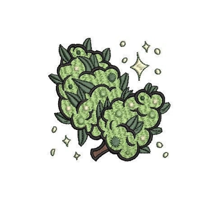 Marijuana Bud Embroidery File / Weed Cannabis Leaf / Magical - Etsy