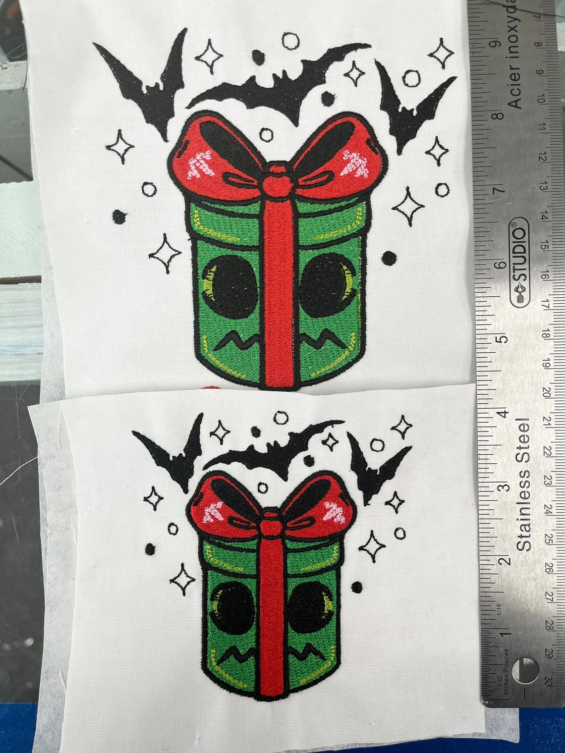 Spooky Present Embroidery File Scary Gift Embroidery Design - Etsy