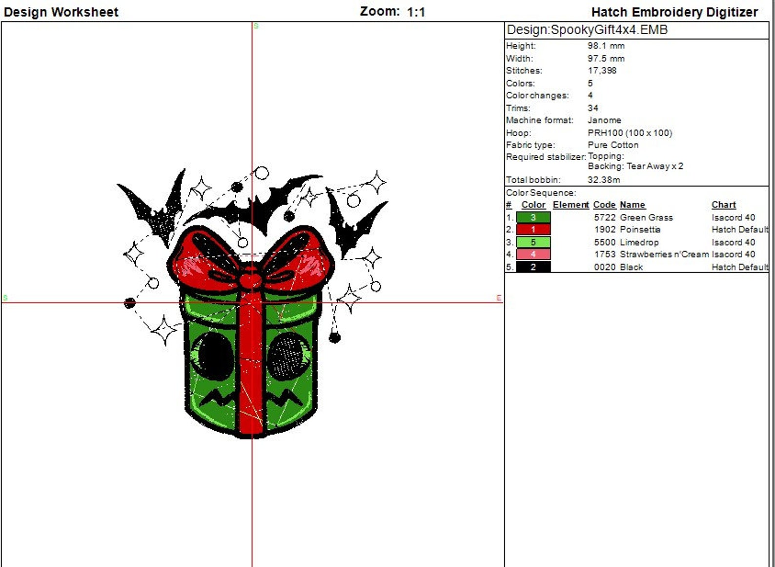 Spooky Present Embroidery File Scary Gift Embroidery Design - Etsy