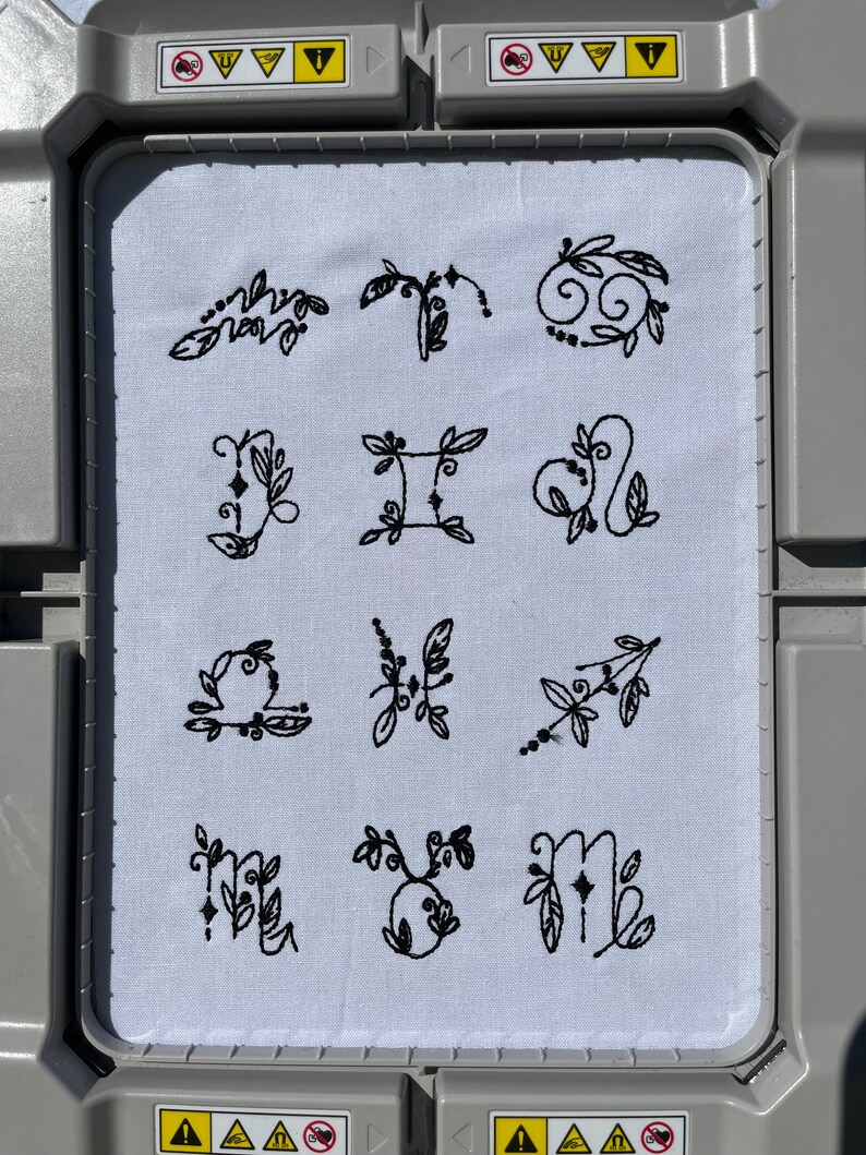 Aris Zodiac Embroidery File, Aries Birthday, Aries Fire Sign, Light ...