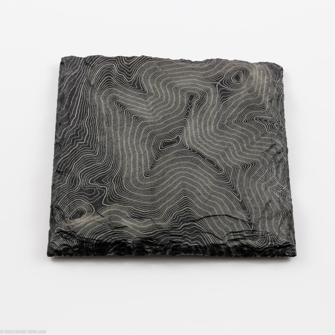 Mount Carrigain Topographic Map Slate Coaster 4 Coaster Engraved With a ...