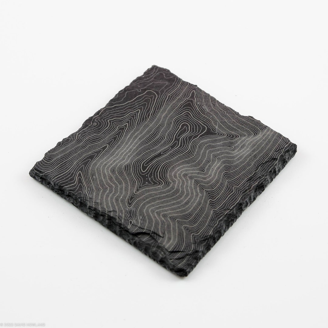 Owl's Head Topographic Map Slate Coaster 4 Coaster Engraved With a ...