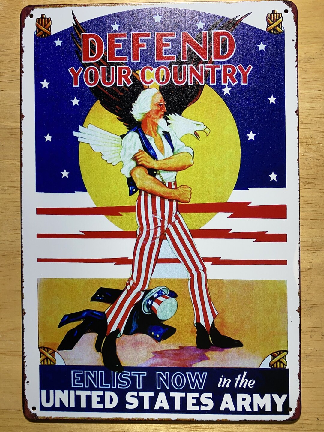 Army Defend Your Country Enlist Now Man Cave Tin Sign - Etsy