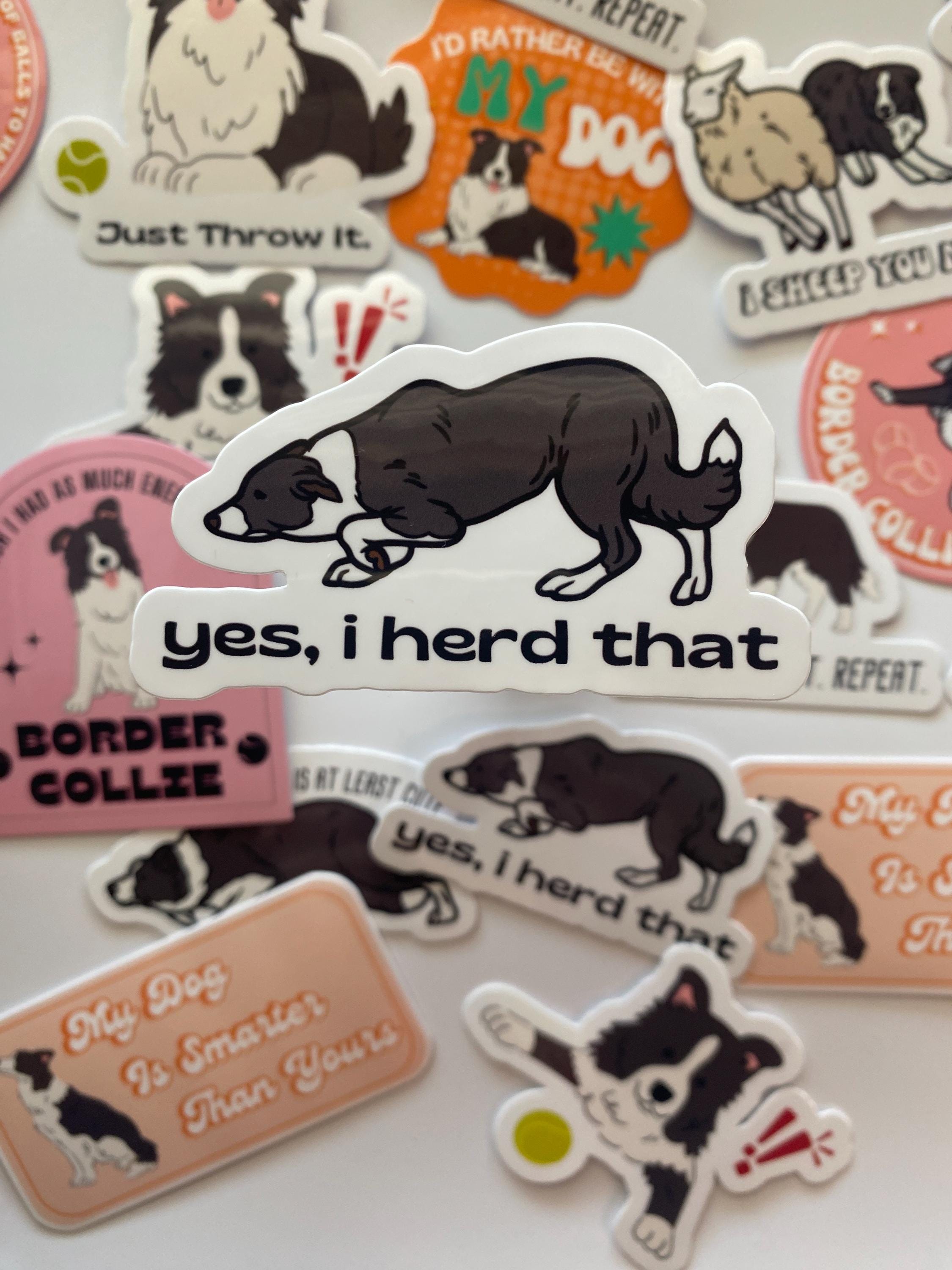 Border Collie Sticker Pack | Assorted Stickers for Border Collie Lover ...