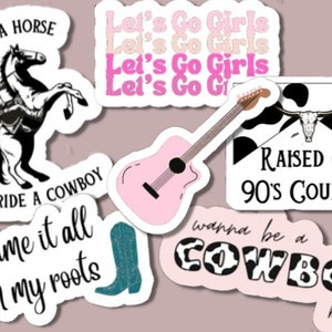 Country Music Sticker Pack 90s Country Stickers Cowboy - Etsy