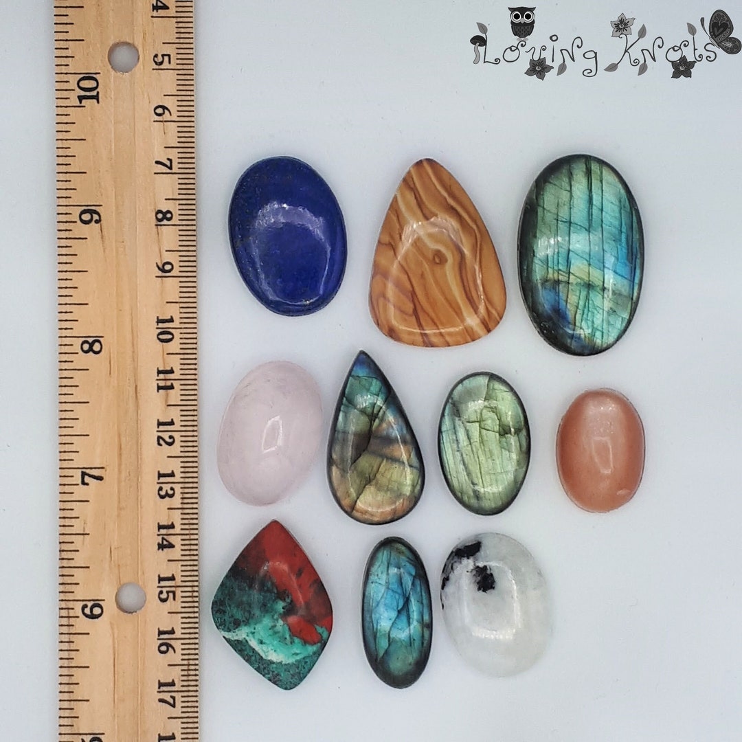 Grooved Mixed Cabochons Wholesale Lot Sonoran Sunset Sunstone Rose ...