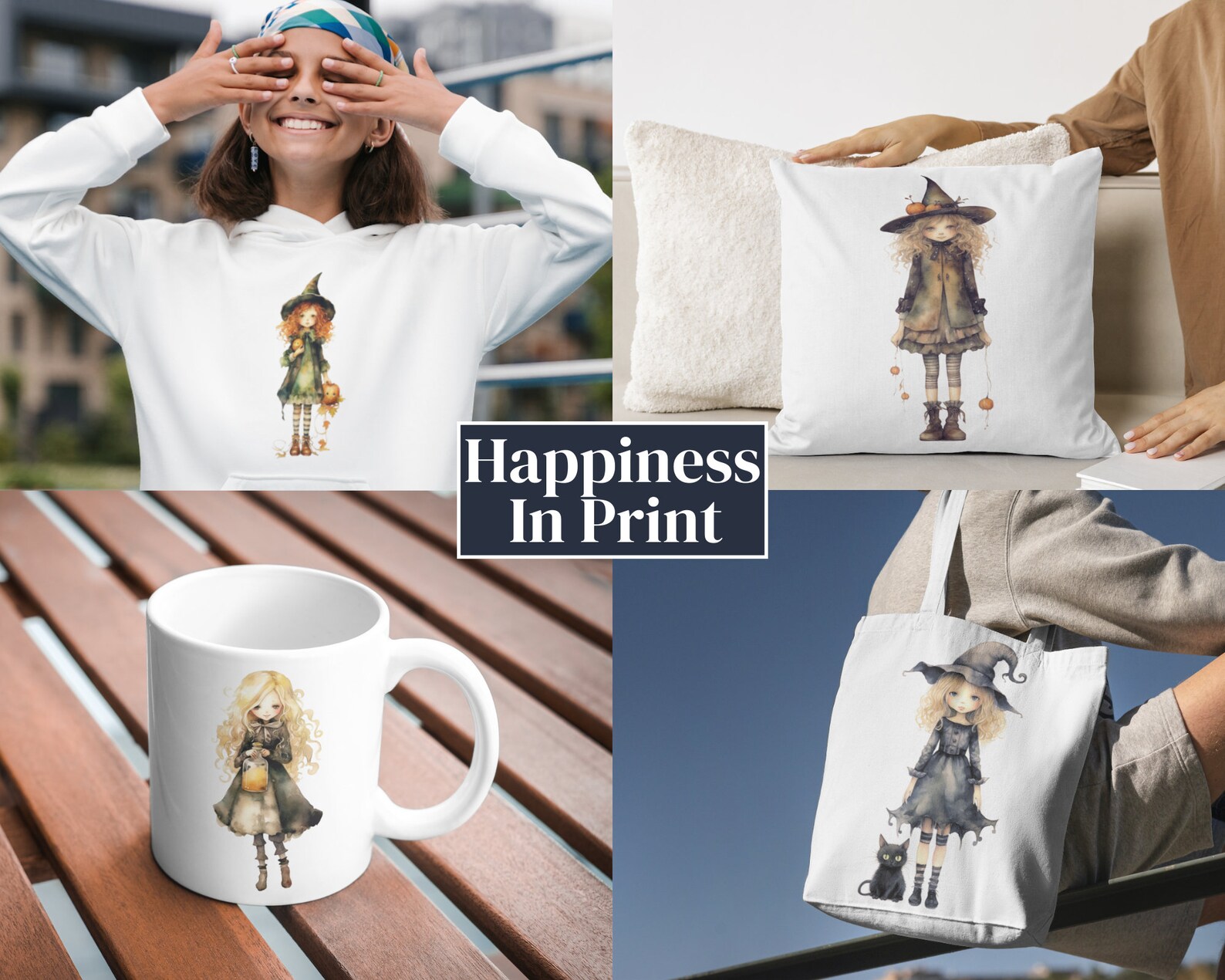 Country Witch Girl Clipart Cottagecore Witch PNG Boho Witches - Etsy