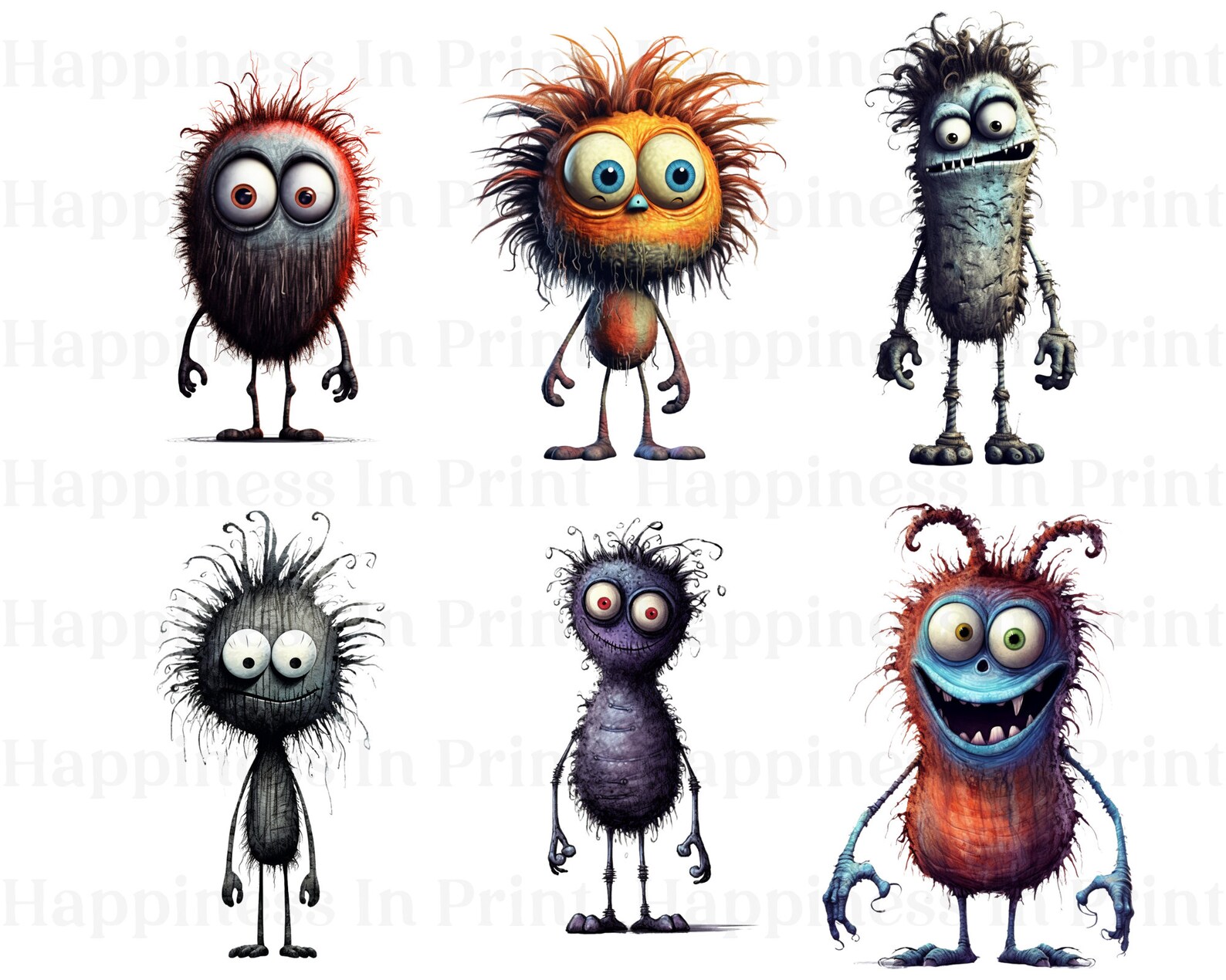 Halloween Clipart Bundle Halloween Monster Clipart PNG Nightmare ...