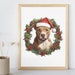 Christmas Dog Wreath Watercolor Clipart Bundle PNG Festive Pup Wreath ...