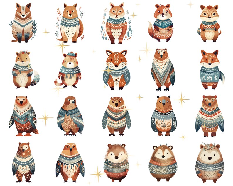 Scandinavian Christmas Clipart Scandinavian Santa Claus Traditional ...