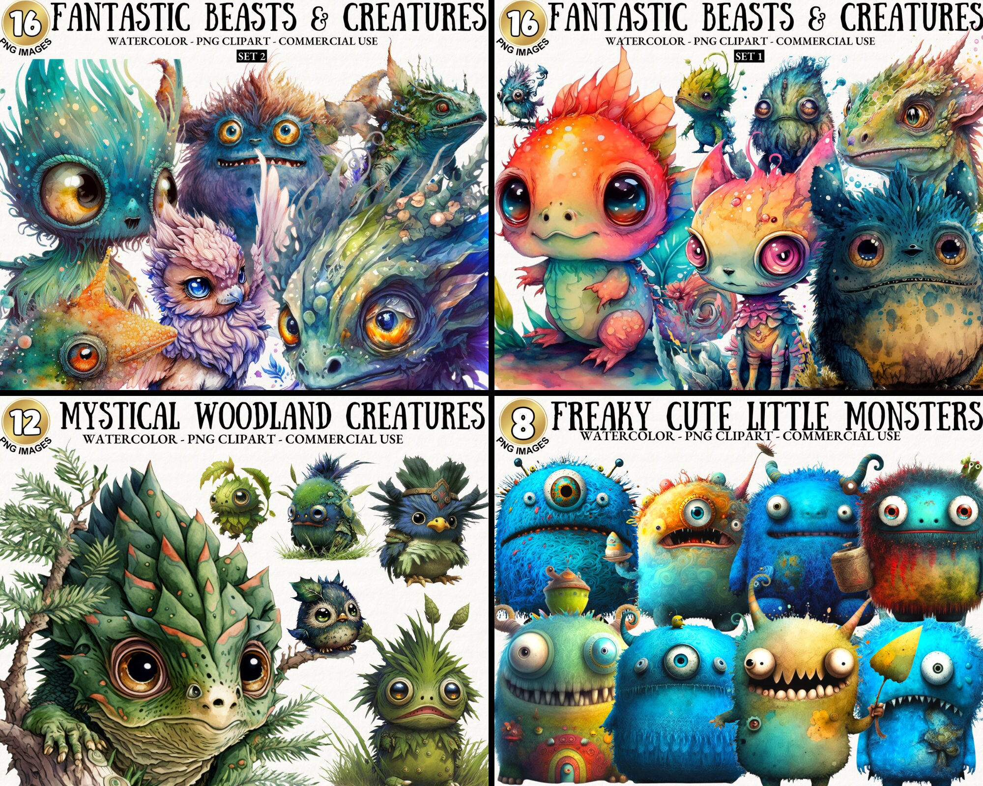 Fantasy Fairy Clip Art Mega Bundle Watercolor Fairy Tale PNG Clipart ...