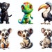 Adorable Rainforest Animal Clipart PNG Jungle Animal Clipart Safari PNG ...
