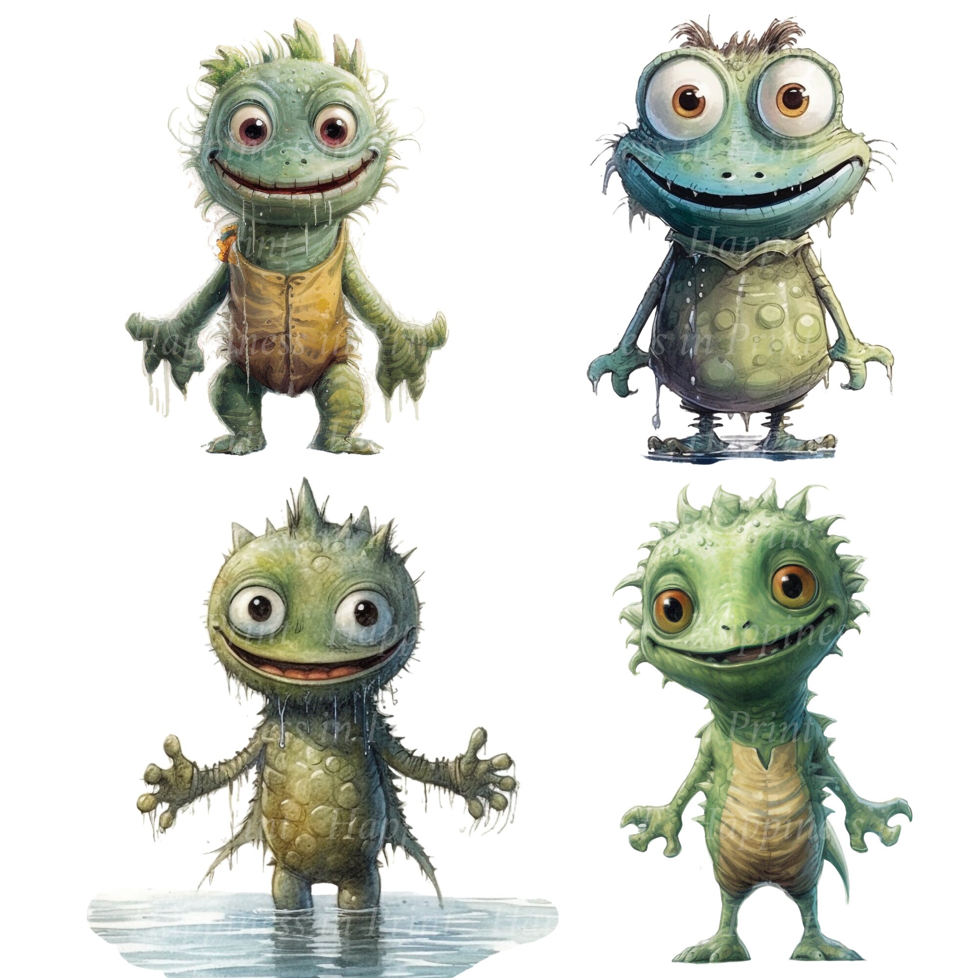 Swamp Monster Clipart PNG Creature Clipart Fantasy Monster Clipart Cute ...