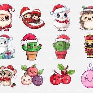 Cute Christmas Clipart Kawaii Christmas Clipart Cute Christmas ...