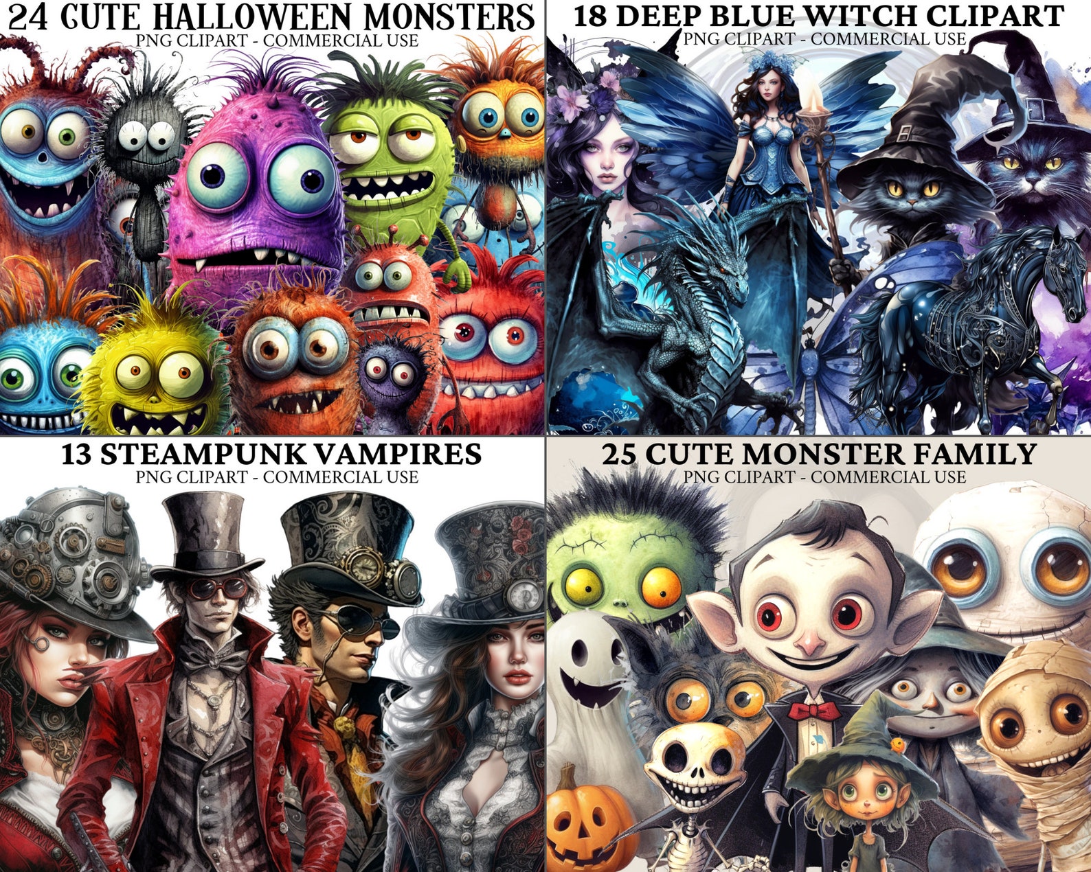 Halloween Clipart Bundle Zombie Girl Clipart Kawaii Cute Zombie PNG ...