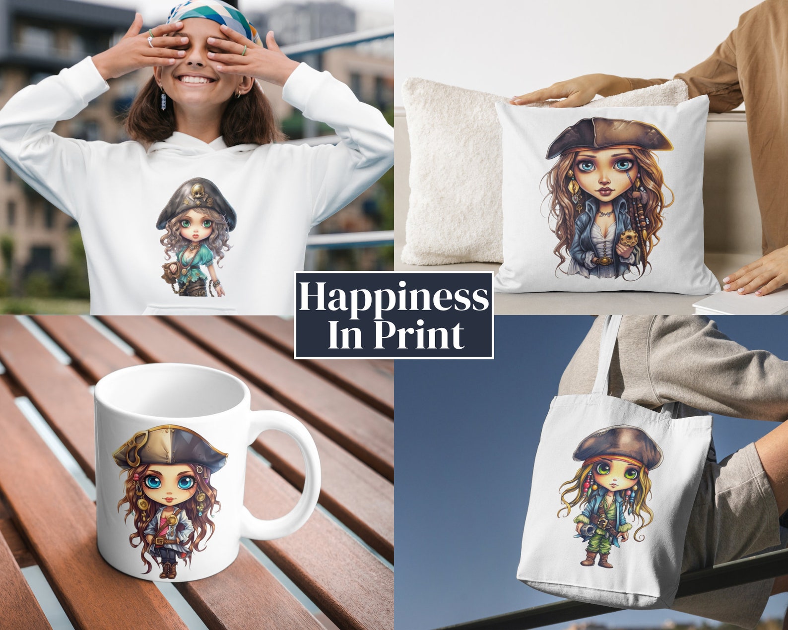 Pirate Girl Clipart Watercolor Pirate Clipart Bundle Pirate Ship ...