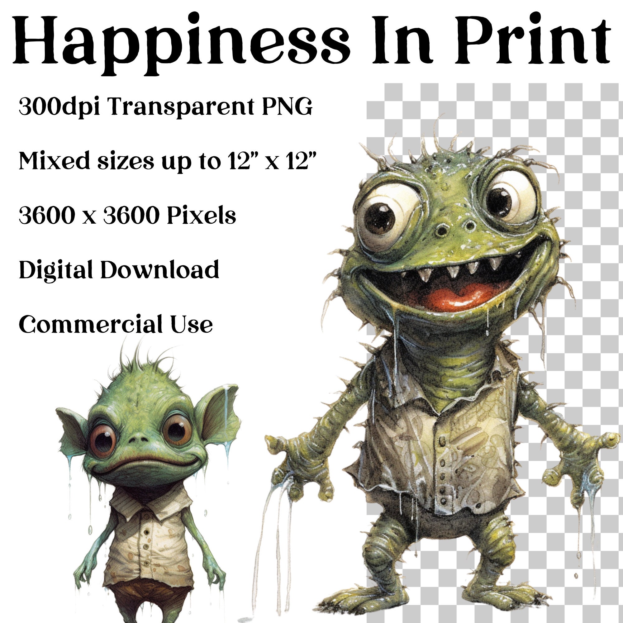Swamp Monster Clipart PNG Creature Clipart Fantasy Monster Clipart Cute ...