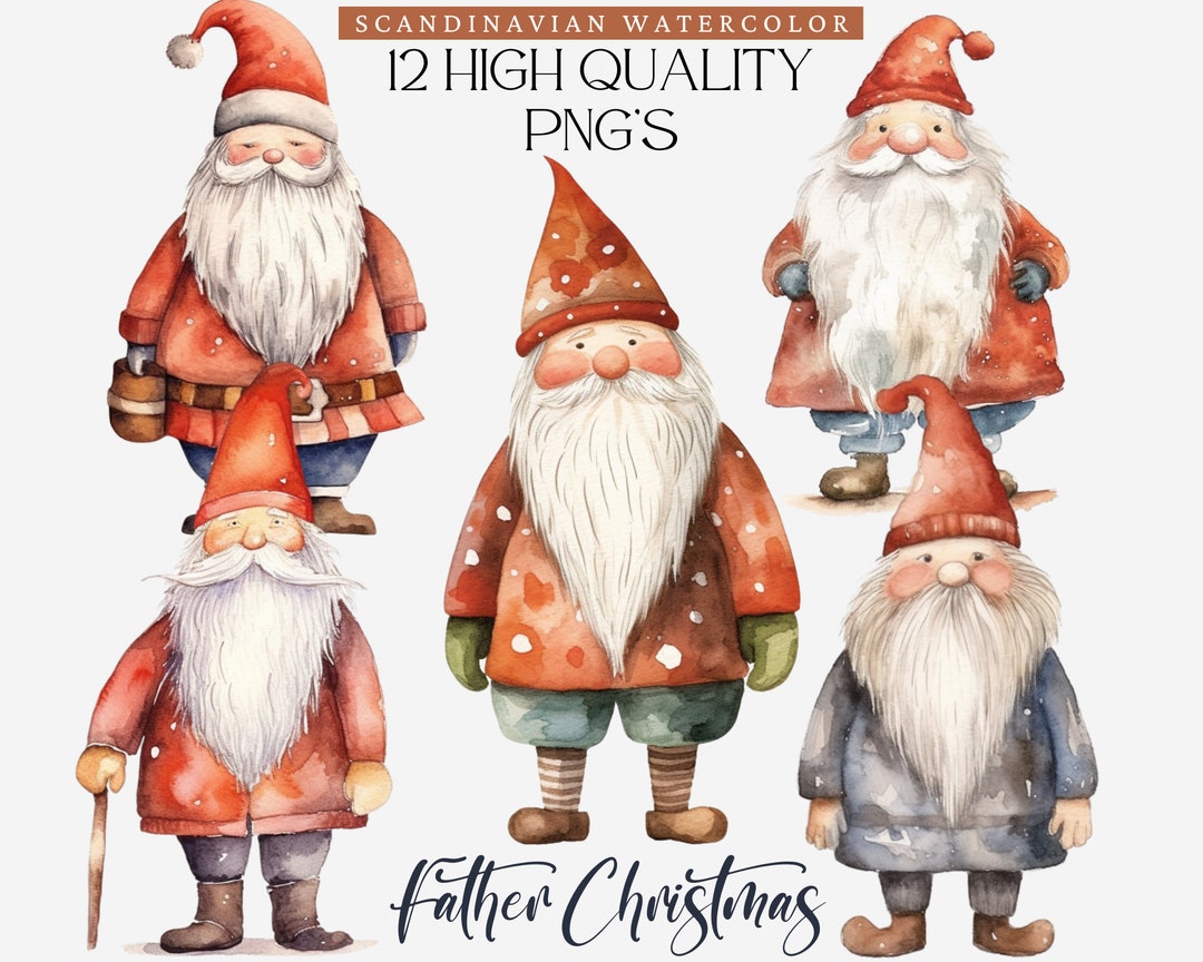 Scandinavian Father Christmas Clipart Traditional Christmas Clipart ...