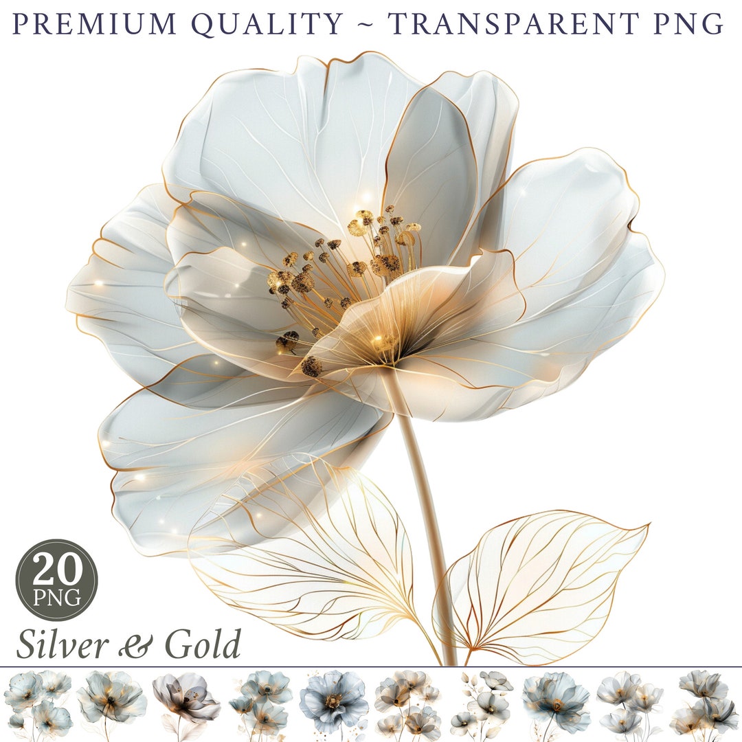 20 Abstract Flowers Clipart Flower PNG Transparent Print Watercolor ...