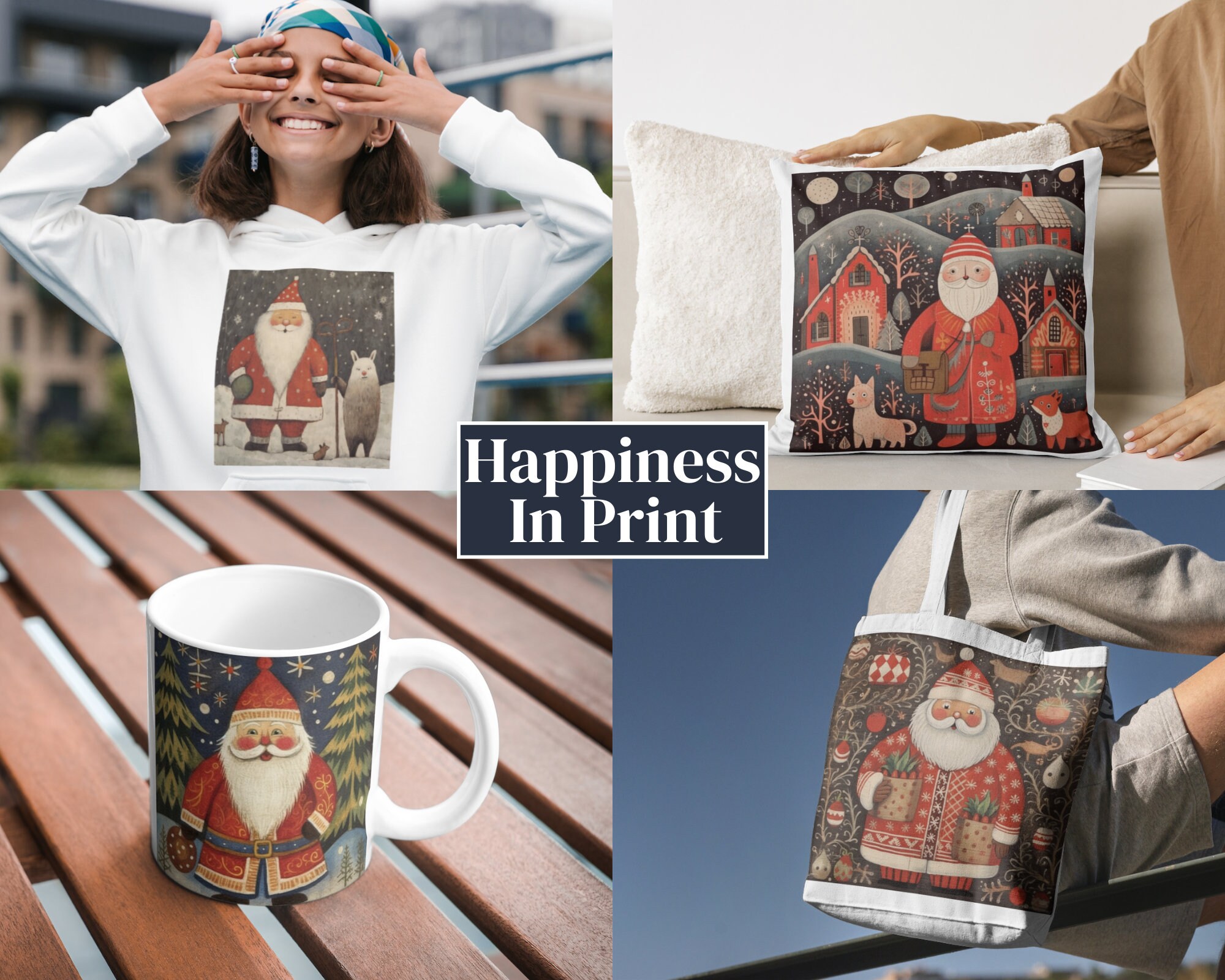 Scandinavian Christmas Clipart Scandinavian Santa Claus Traditional ...