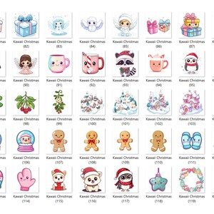 Cute Christmas Clipart Kawaii Christmas Clipart Cute Christmas ...