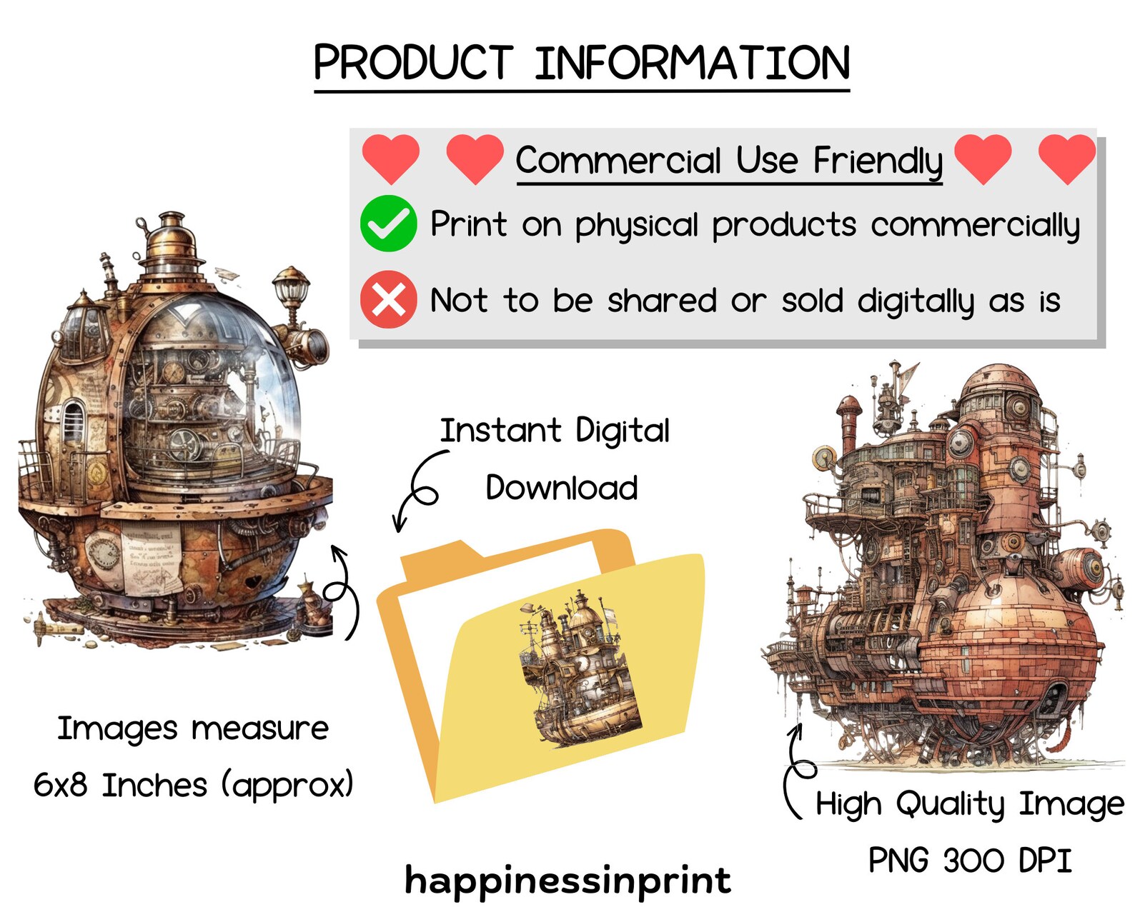 Curious Steampunk Machines PNG Clipart Bundle Steampunk - Etsy