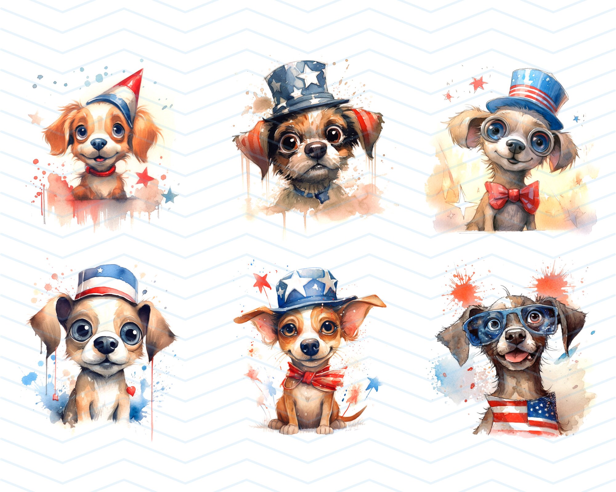 4th July Clipart Bundle Patriotic Graphics 4th of July Sublimation PNG ...