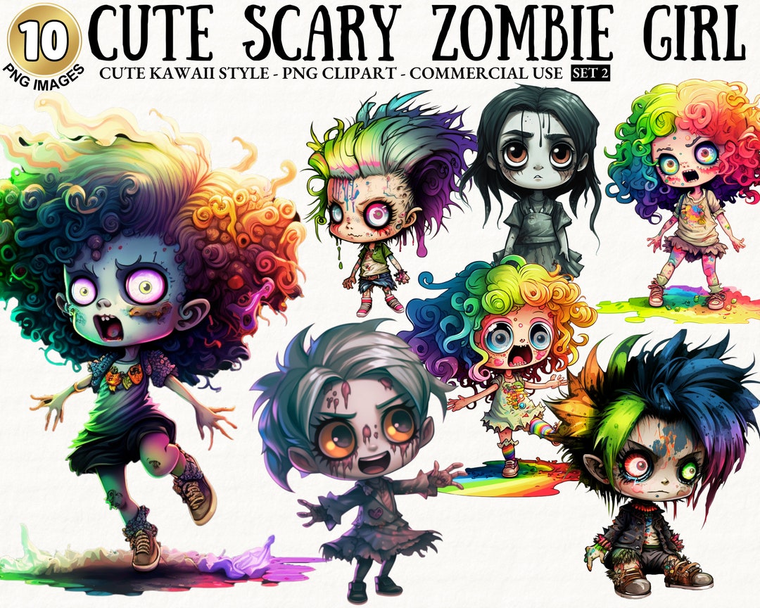 Zombie Girl Clipart Kawaii Cute Zombie Png Chibi Kawaii Punk Girl