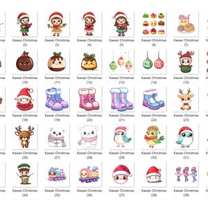 Cute Christmas Clipart Kawaii Christmas Clipart Cute Christmas ...