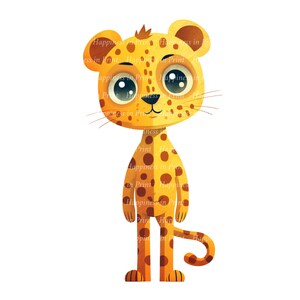 Whimsical Safari Clipart Safari Animals Quirky Lion Clip Art Animal PNG ...