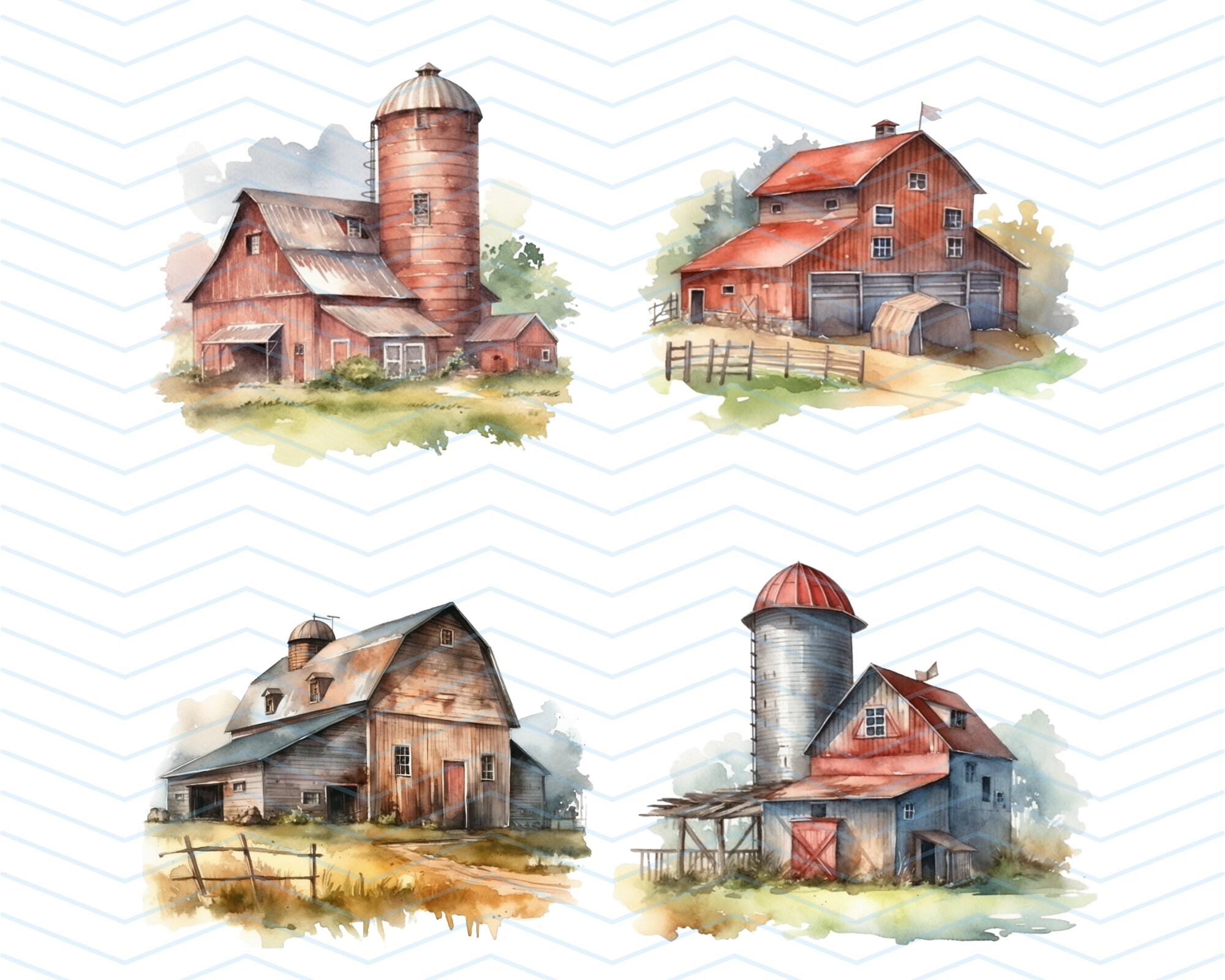 Farm Barn Clipart PNG Sublimation Bundle Transparent Landscape - Etsy ...