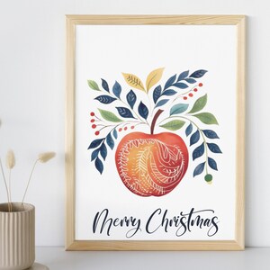 Watercolor Christmas Clipart Bundle Scandinavian Christmas PNG Folk Art ...
