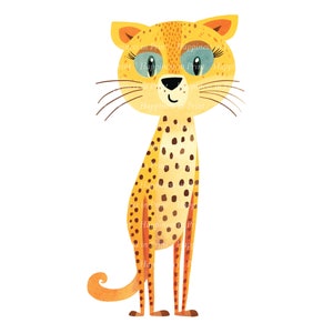Whimsical Safari Clipart Safari Animals Quirky Lion Clip Art Animal PNG ...