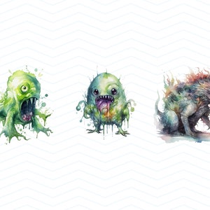 Watercolor Scary Monster Clipart PNG Monster Watercolor PNG Clipart ...