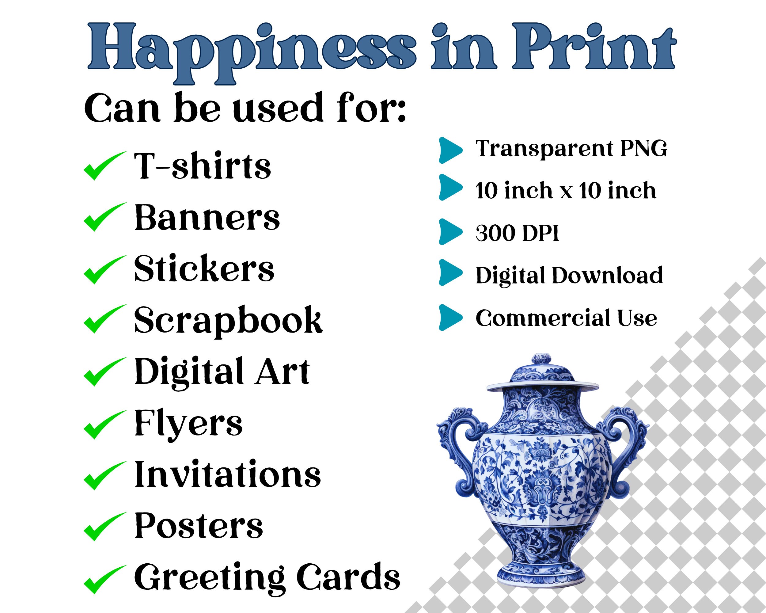 Chinoiserie Vase Flower, Ginger Jar Clipart Watercolor Graphics Bundle ...