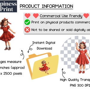 Vintage Red Retro Girl Clipart PNG Red Girl Vintage Art Pink Scrapbook ...